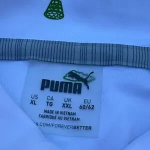 Puma | Shirts | Puma Mens White Polo Shirt With Green Accents Size Xl ...